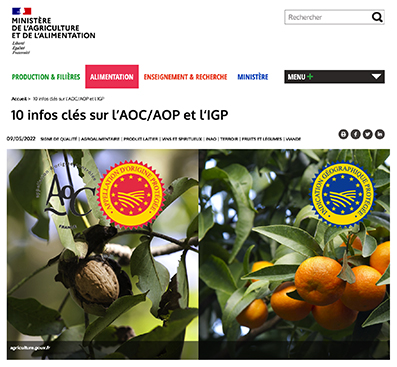 10 infos clés sur l’AOC/AOP et l’IGP – Qualité Groupe Cercle Vert